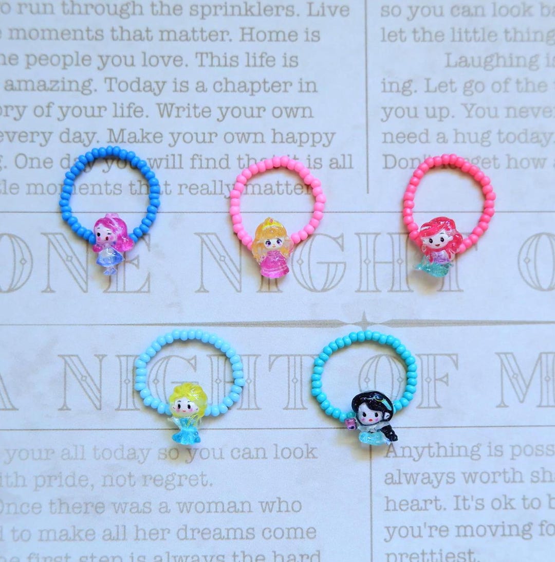 Disney Princess Beaded Ring/ Cute Rings/ Disney Character Rings/ Seed ...