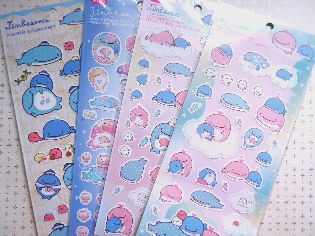 SAN-X Jinbesan Sticker/ Cute Whale Stickers - Etsy