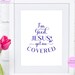 Printable Christian Wall Art, I'm Good Jesus Got Me Covered Blue Poster ...