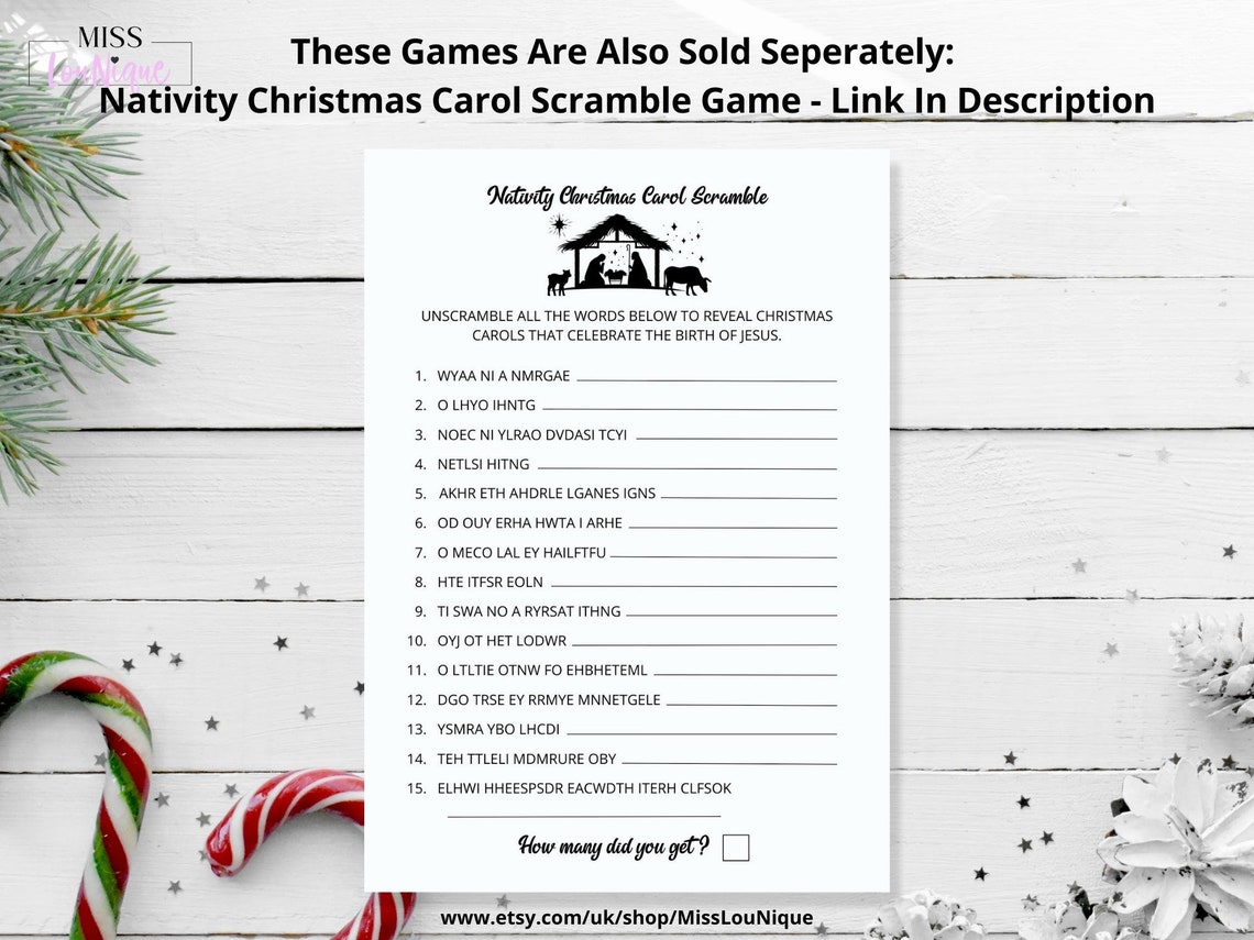 Nativity Christmas Printable Games Duo L Birth of Jesus Games L ...