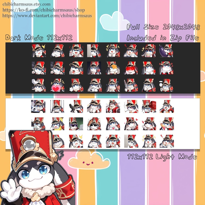 Pom-pom Honkai Emote Pack for Twitch, Discord, Youtube (PNG Files) - Etsy