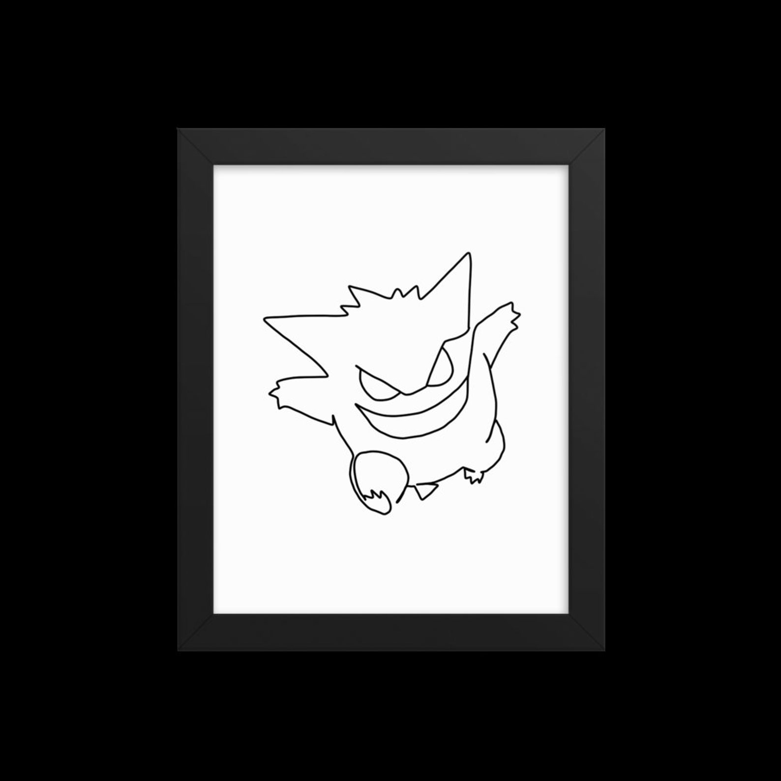 Gengar Line Art, Pokemon Poster, Abstract Pokemon, Minimalist Pokemon ...