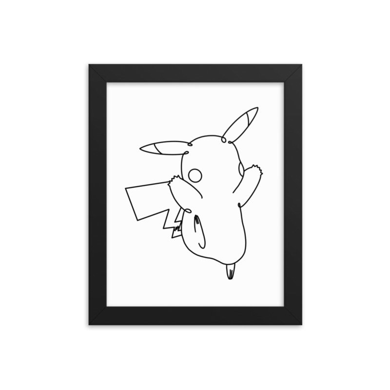 Pikachu Line Art, Pokemon Poster, Abstract Pokemon, Minimalist Pokemon ...