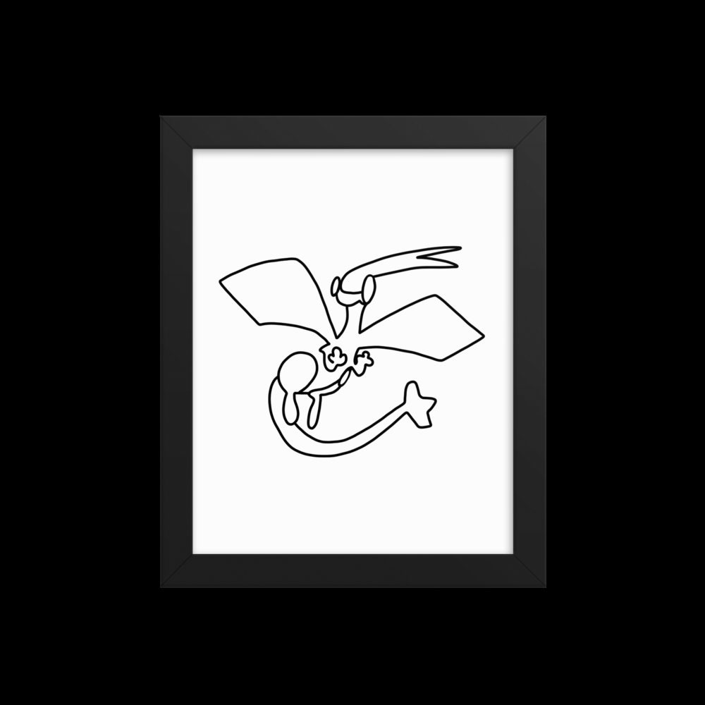 Flygon Line Art, Pokemon Poster, Abstract Pokemon, Minimalist Pokemon ...