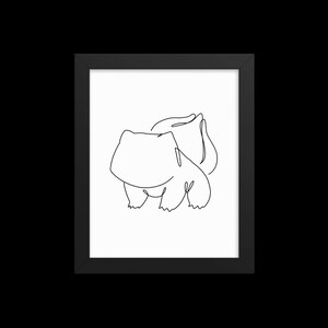 Bulbasaur Line Art, Pokemon Poster, Abstract Pokemon, Minimalist ...
