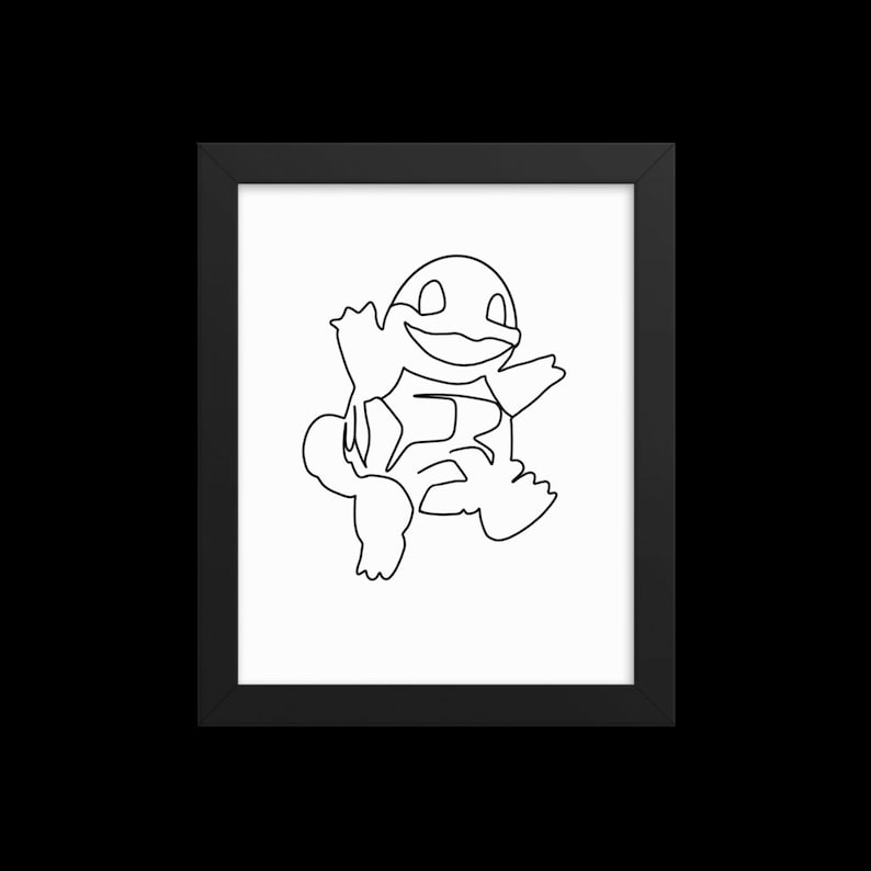 Squirtle Line Art Pokemon Poster Abstract Pokemon - Etsy