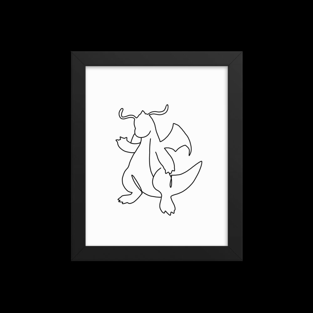 Dragonite Line Art Pokemon Poster Abstract Pokemon - Etsy