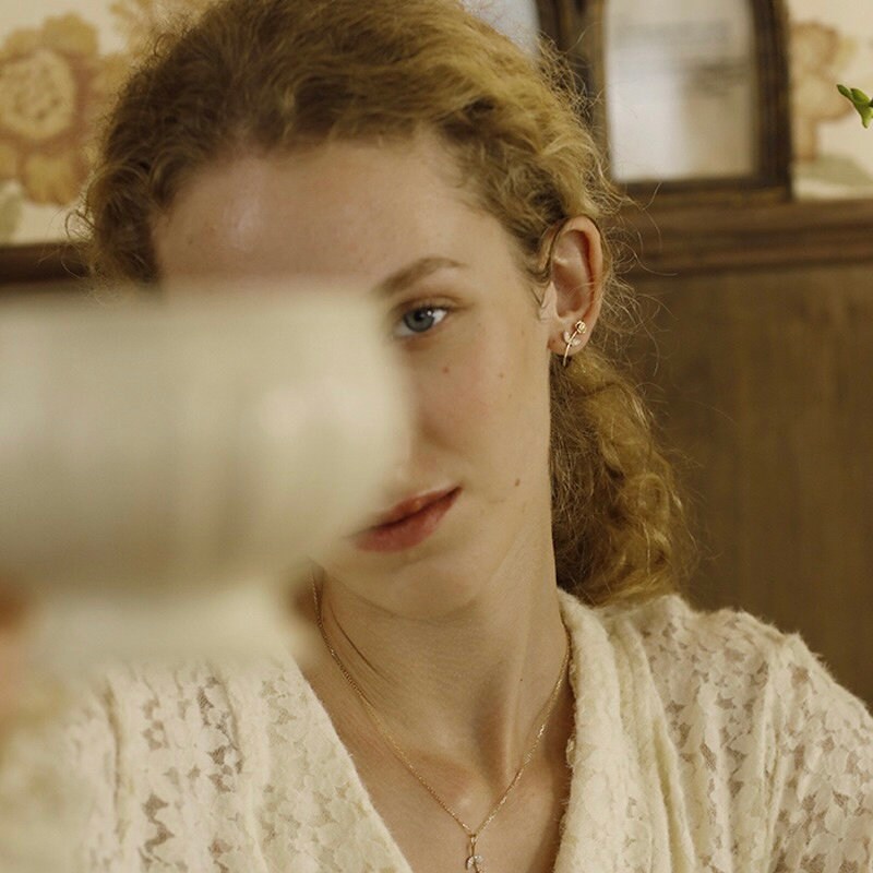 Rose Garden Earring/ Retro Gold Rose Stud Earring/ 14K Gold - Etsy