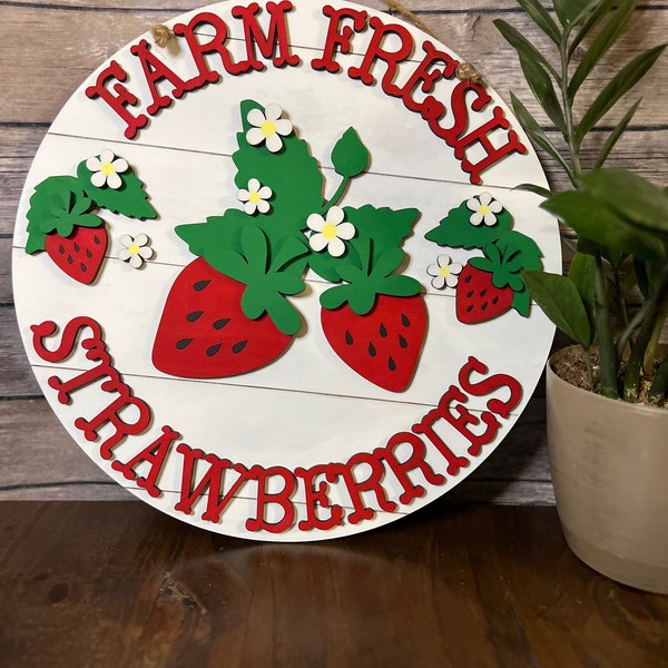 Strawberry Farm Sign - Etsy