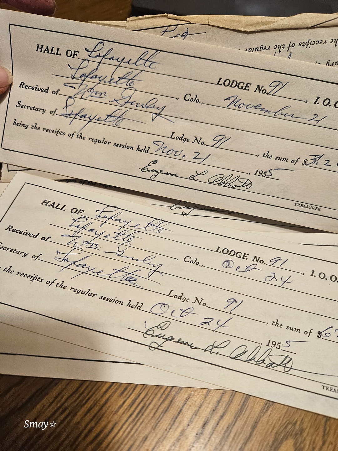 1950s Handwritten Check Receipt Bundle - Etsy