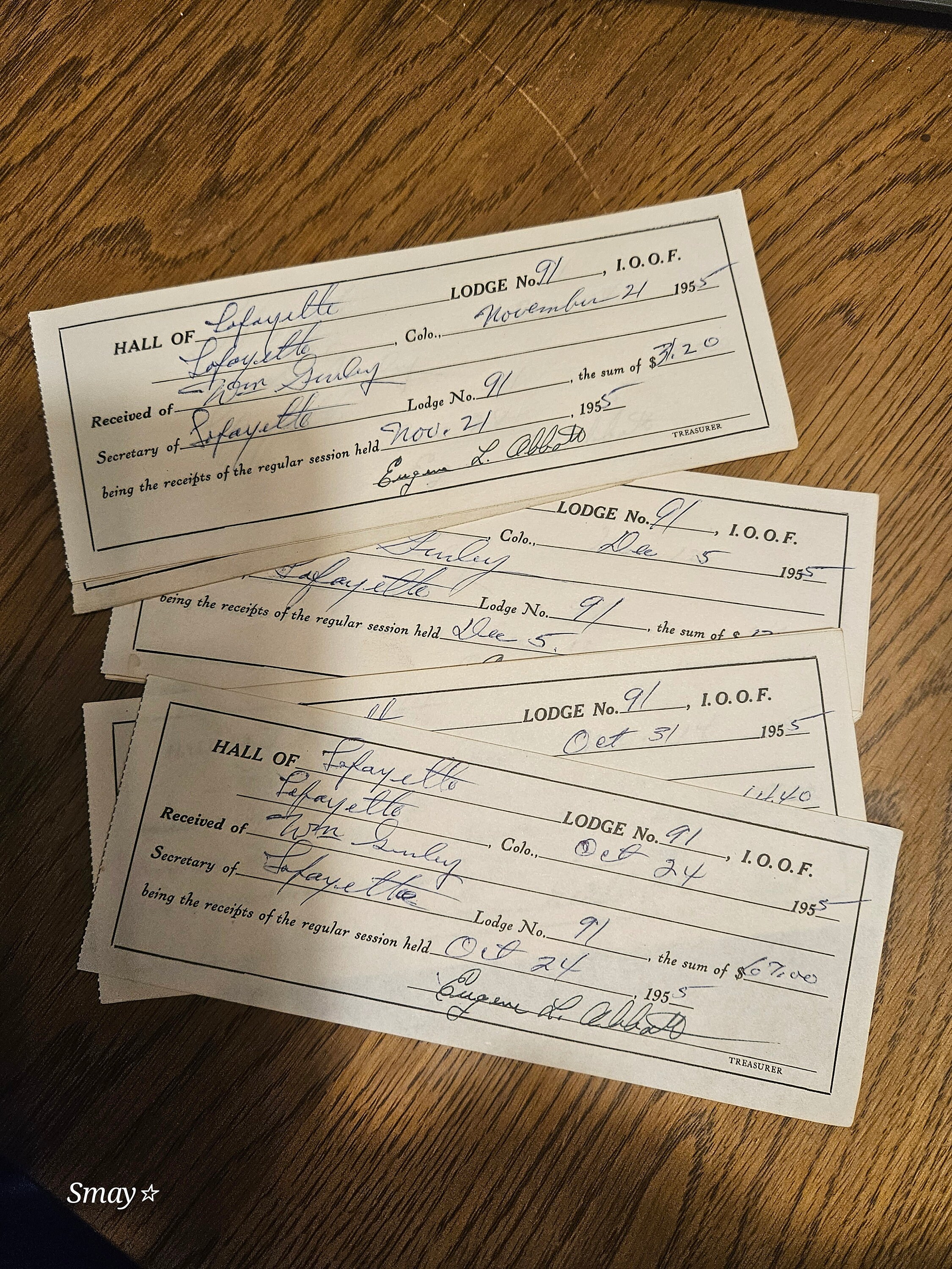1950s Handwritten Check Receipt Bundle - Etsy