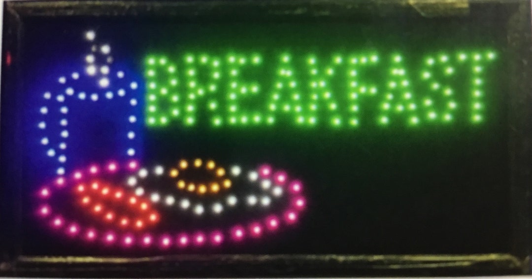 Breakfast Led Neon SIGN ,window Sign Store Sign, Business Sign, Smoke ...