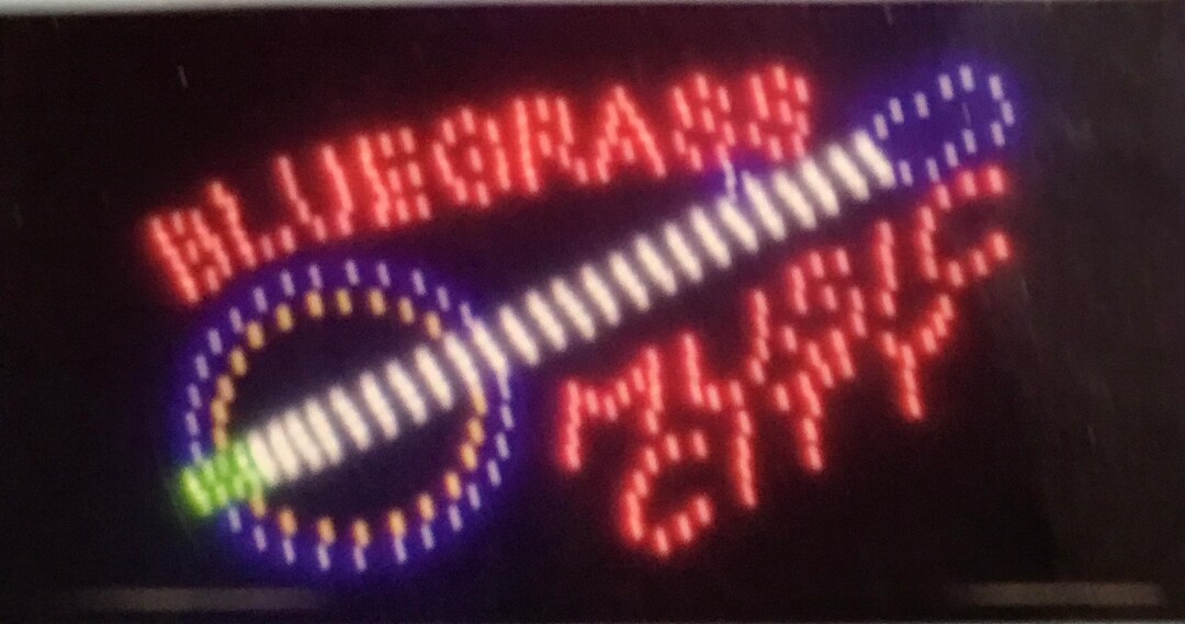 Bluegrass Music City LED Business Sign (23"x14") - Etsy