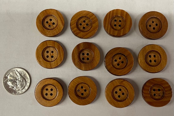 12 Pcs Large Spalted Oak Buttons Custom Button Custom - Etsy