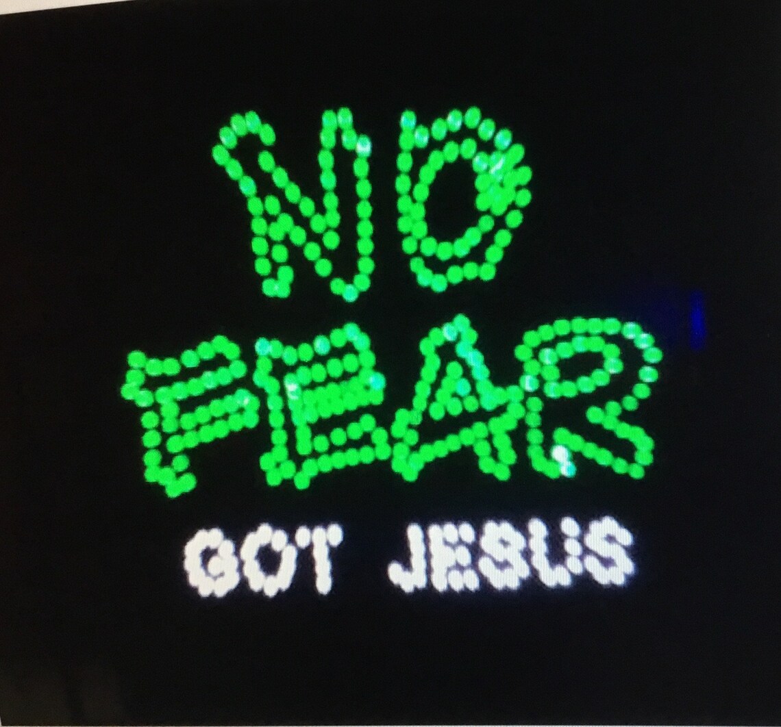 NO Fear Got Jesus Led Sign,window Sign,store Sign - Etsy