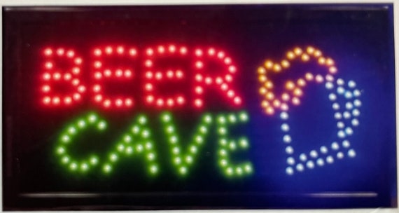 Beer Cave Led Signwindow Sign Bar Sign Business Sign Smoke - Etsy