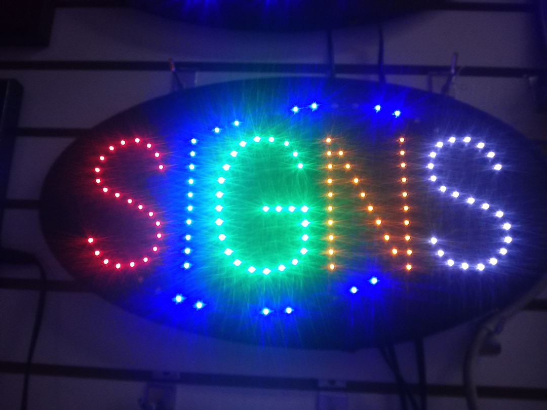 Signs Led Sign, Window Sign,business Sign - Etsy