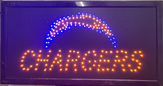 Chargers Led Sign Window Signstore Signbusiness Sign - Etsy