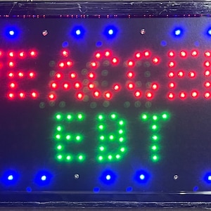 We Accept EBT Led Sign,window Sign,business Sign - Etsy