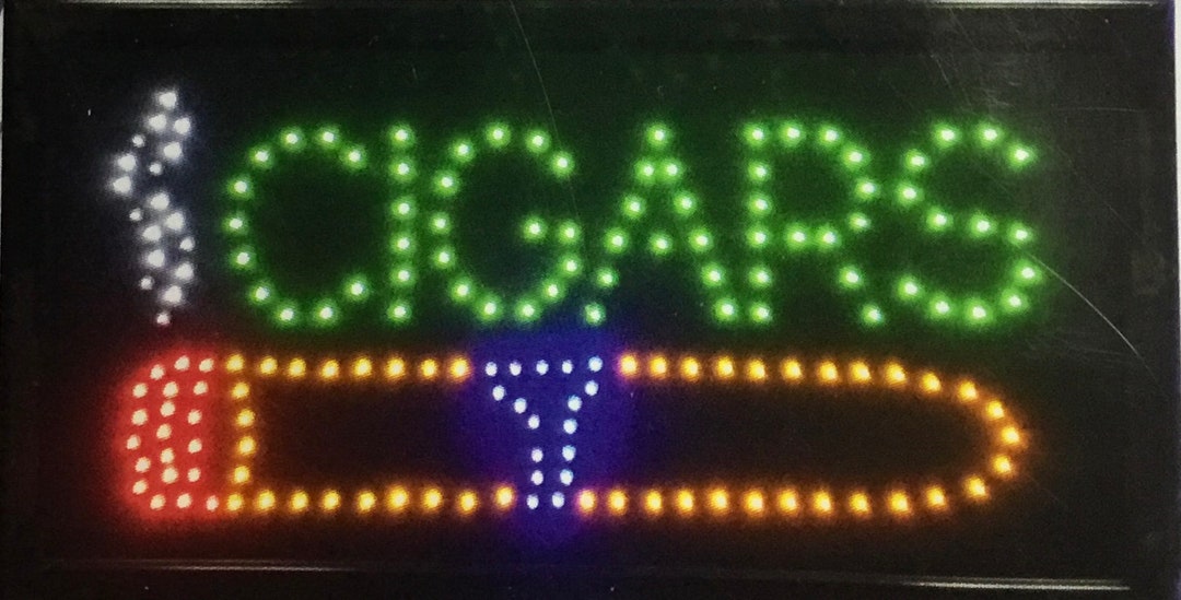 Cigars Led Sign.window Sign, Business Sign,smoke Shop Sign,store Sign,s ...