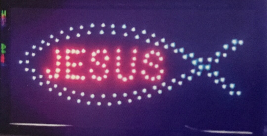 Jesus Led Neon SIGN ,window Sign Store Sign, Business Sign, Smoke Shop ...