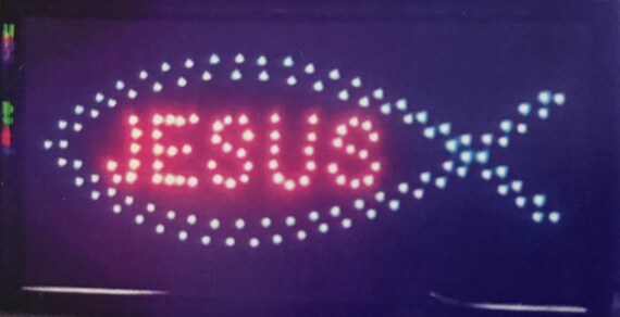 Jesus Led Neon SIGN window Sign Store Sign Business Sign | Etsy
