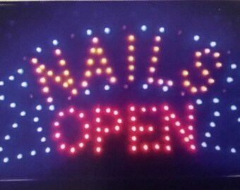 Nail Salon Open Sign - Etsy