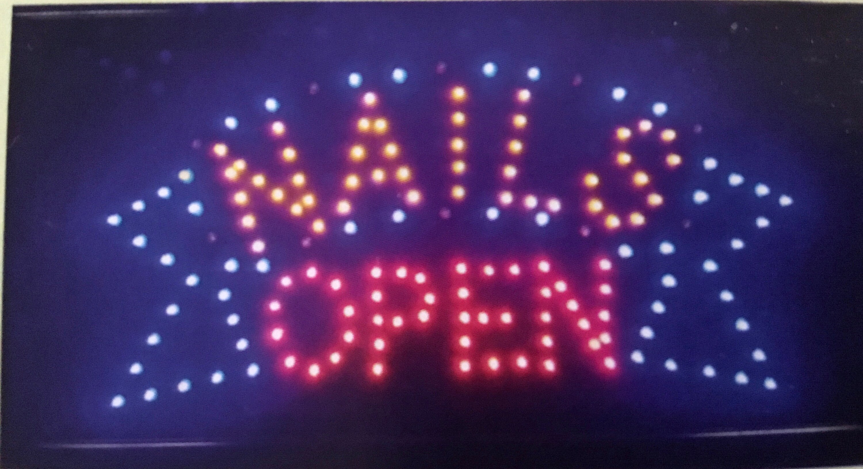 Nail Open Led Signwindow Signstore Sign | Etsy