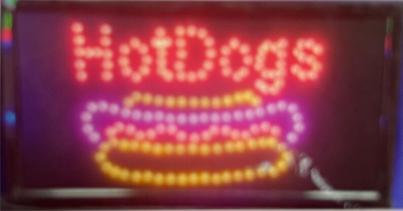 Hotdogs LED Window Sign: Storefront Display - Etsy