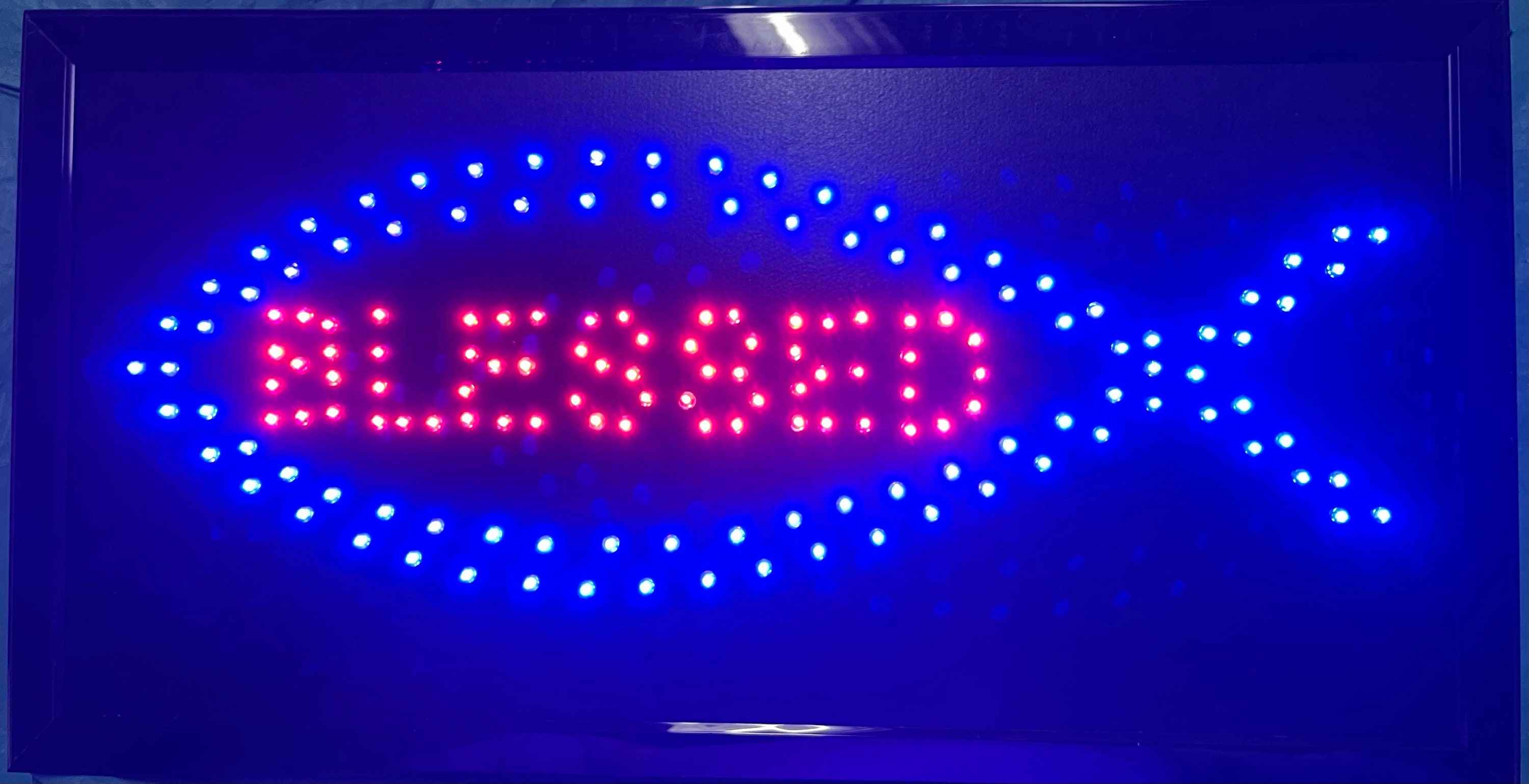 Blessed Led Sign Window Sign Business Sign Store Sign Church Sign - Etsy UK