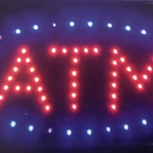ATM Led Sign,window Sign,store Sign - Etsy