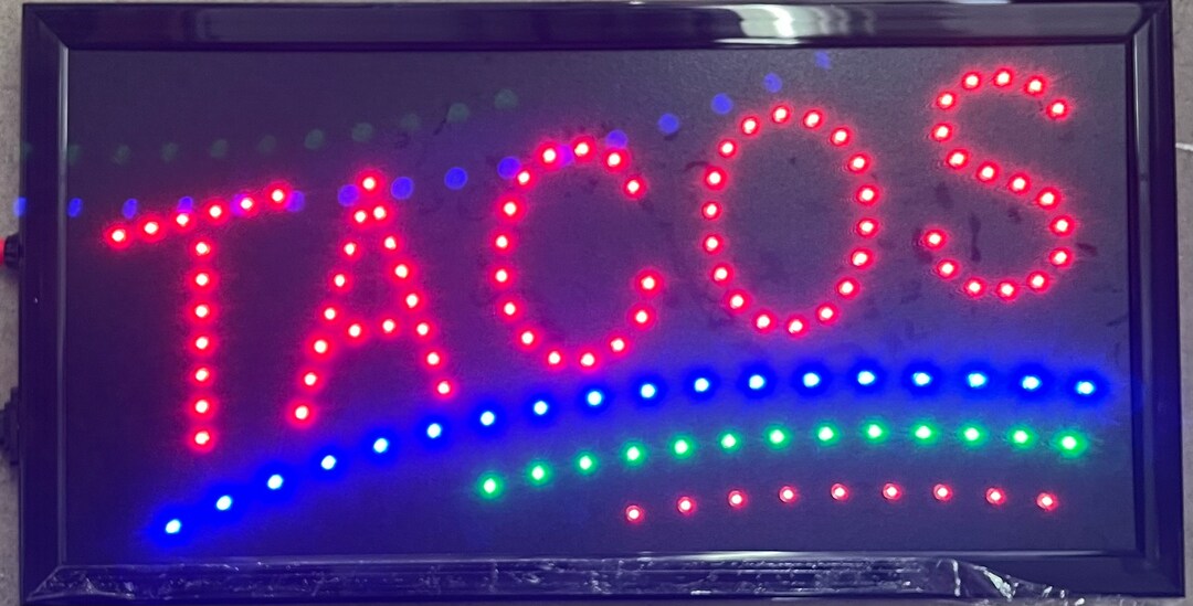 Taco Led Sign,window Sign Store Sign,business Sign,fast Food Sign - Etsy