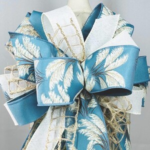 Beach Inspired Wreath Bow for Front Door, Patio, Garden, Wedding, Home ...
