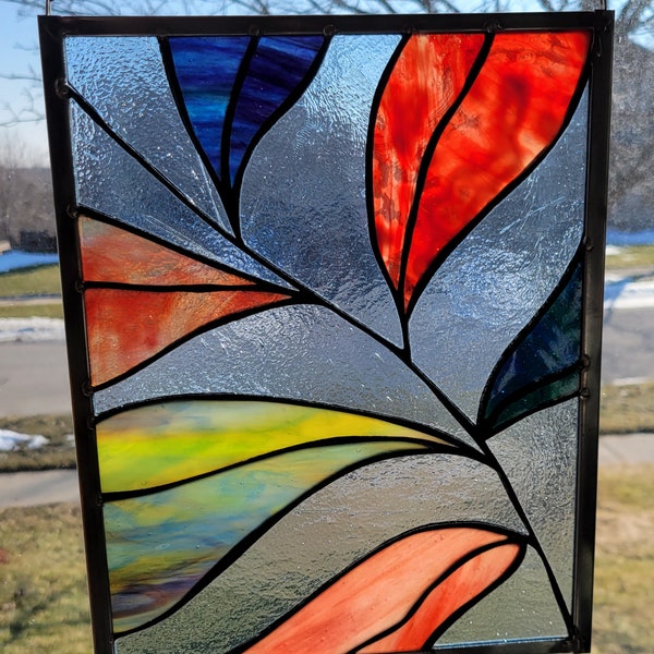 Stained Glass Leaf - Etsy