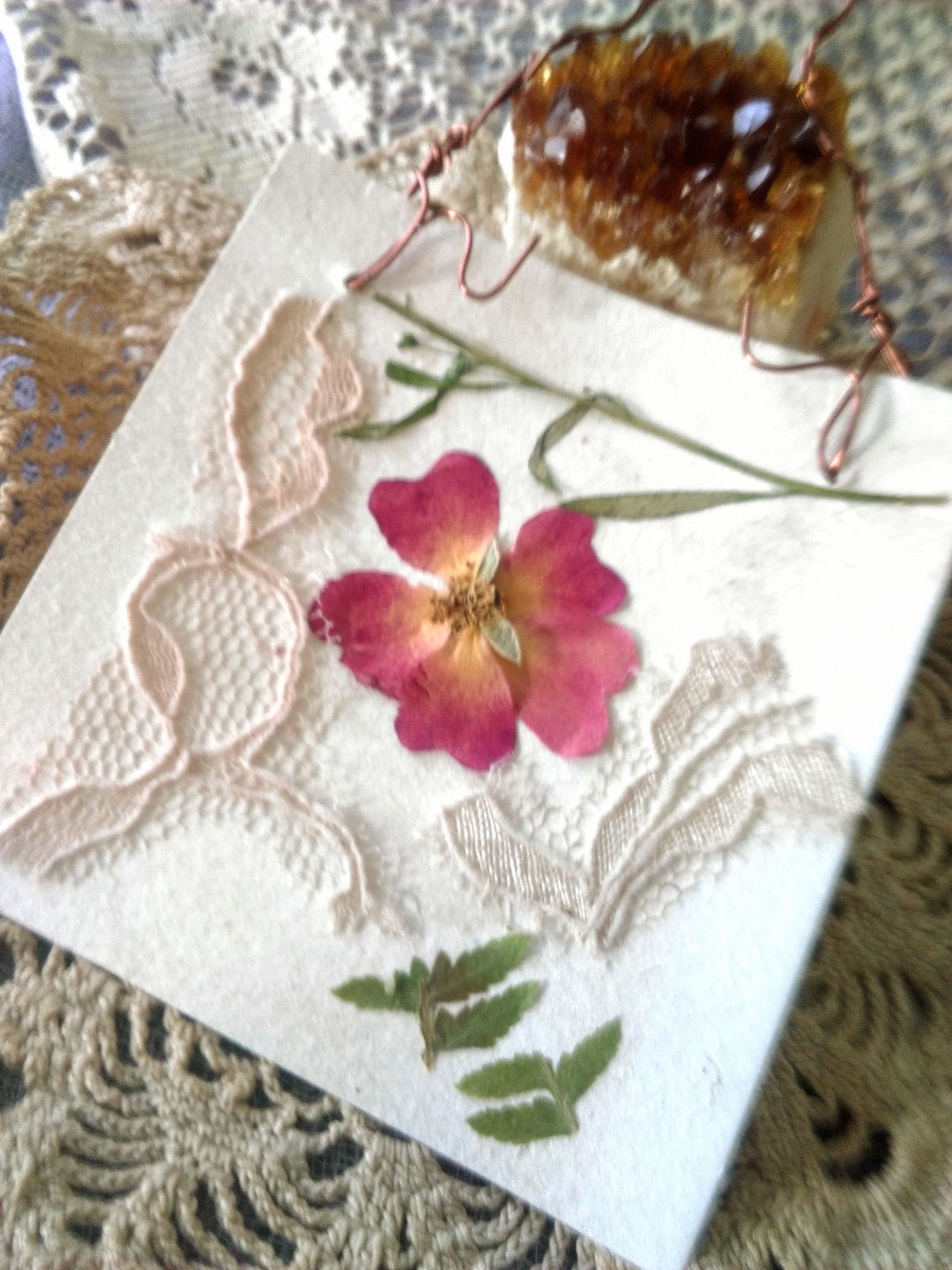 Red Rose Mandala Pressed Floral Keepsake, Wall Hanging, Stocking ...