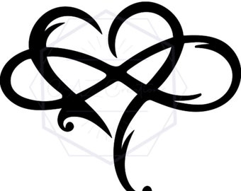 Infinity Heart Symbol SVG - Etsy