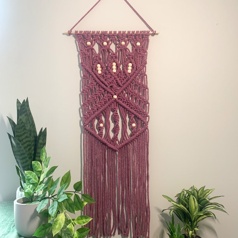 Purple Macrame Wall Hanging - Etsy