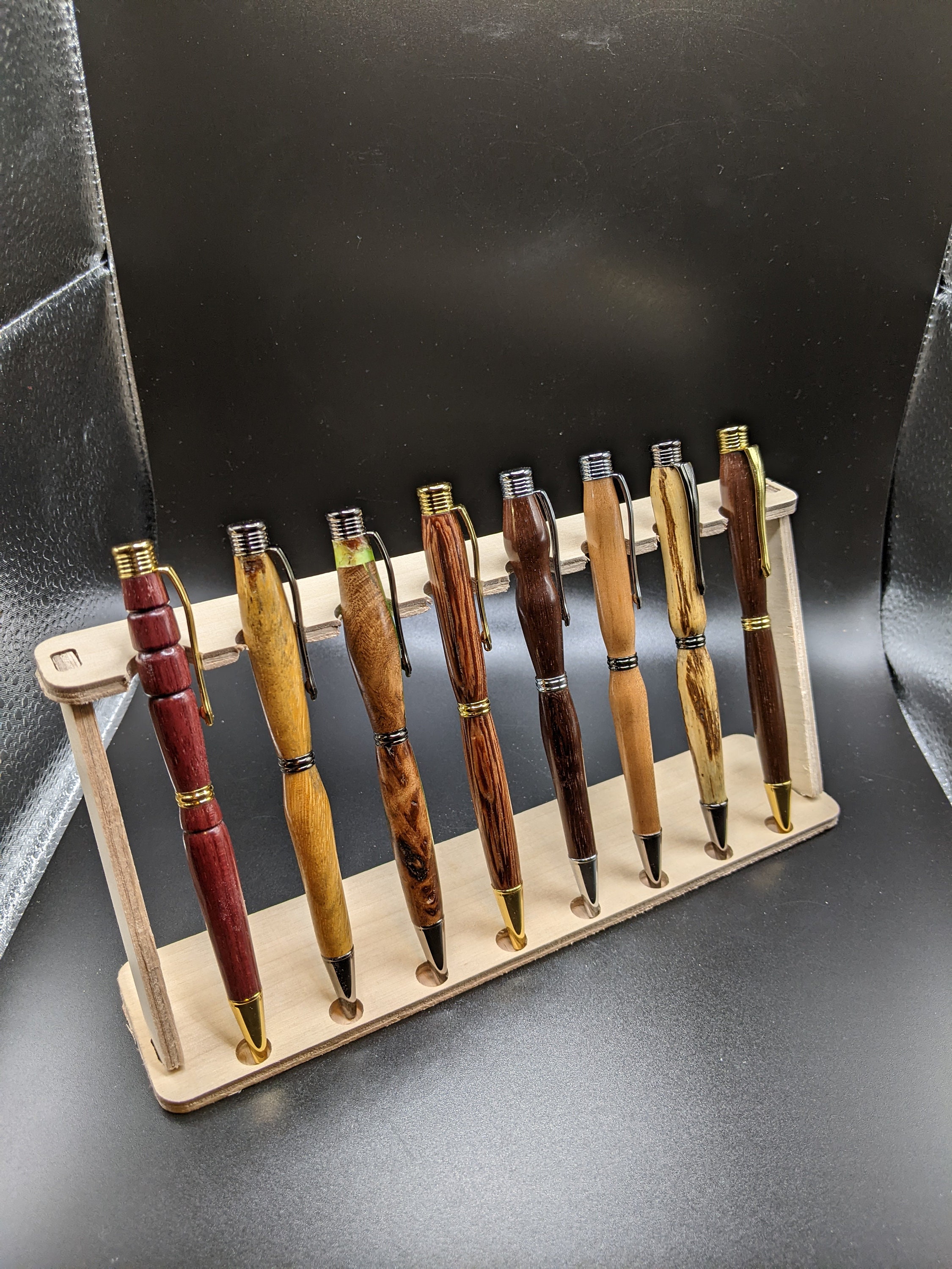 Pen Display Stand Woodworking Pen Turner Display Stand Pen - Etsy