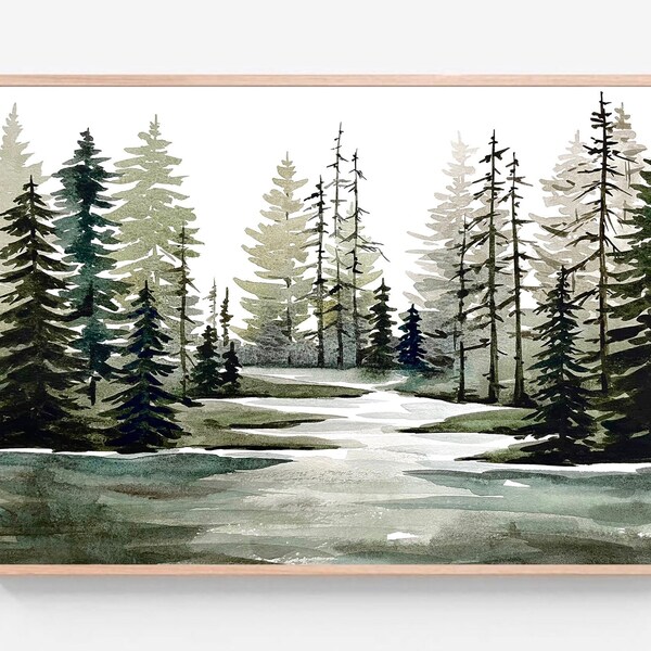 Pine Tree Poster - Etsy