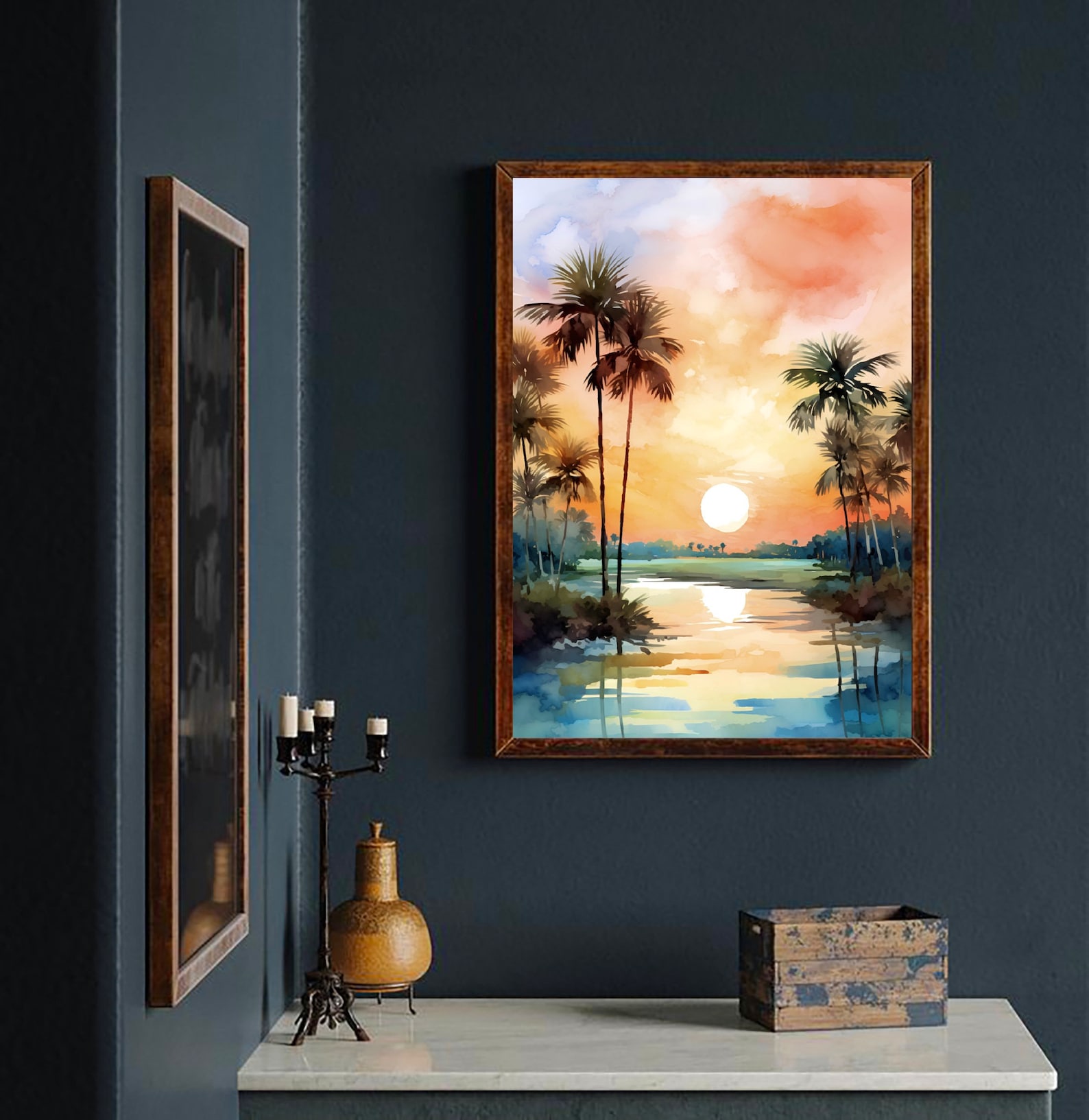 Florida Sunrise Watercolor Palm Beach Art Print Everglades National ...
