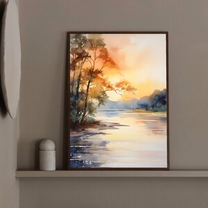 Wateree River Painting South Carolina Landscape Print Rivershore Wall ...