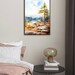 Cheaha State Park Alabama Landscape Painting Art Print Beige Blue Wall ...