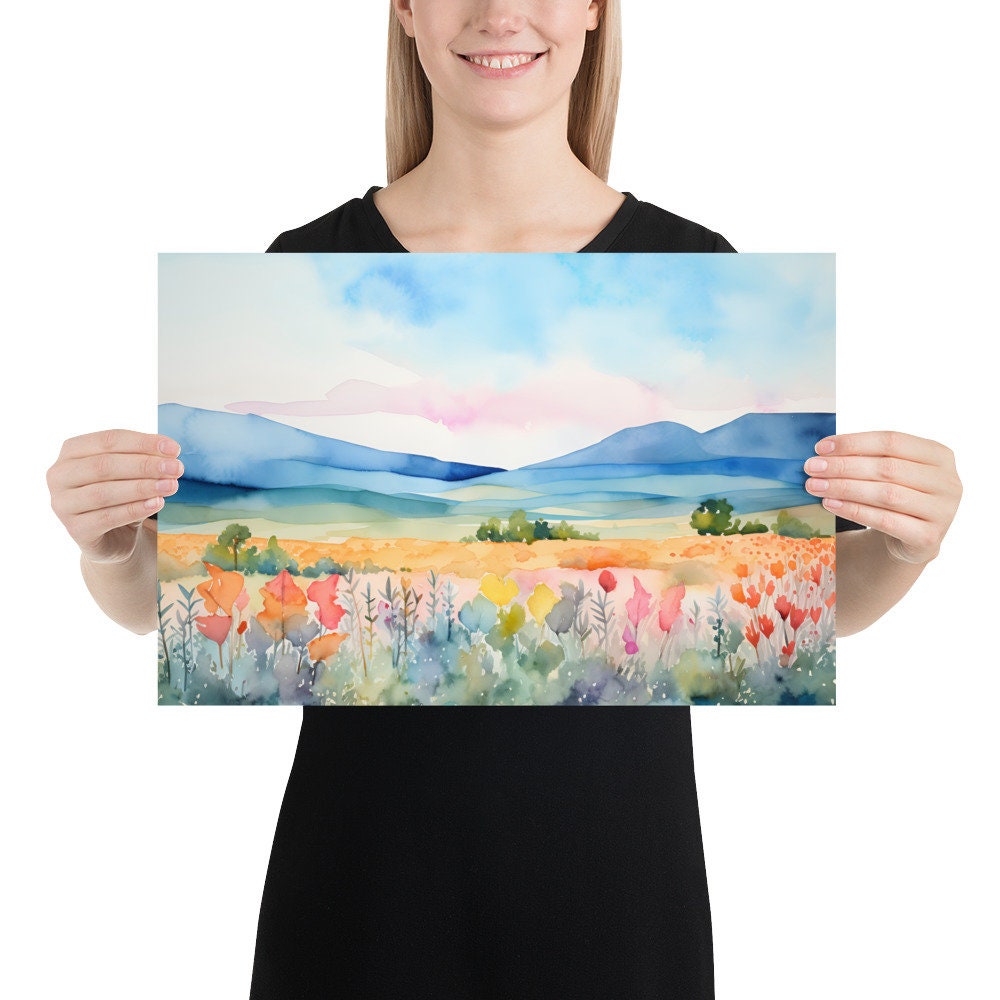 Blue Ridge Painting Blue Ridge Mountains Art Appalachian Mountain Trail ...