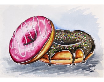 Donut Painting | Etsy