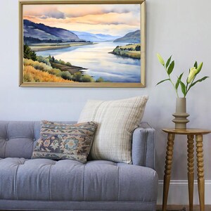 Cimarron River Landscape Painting Oklahoma Watercolor Art Print ...