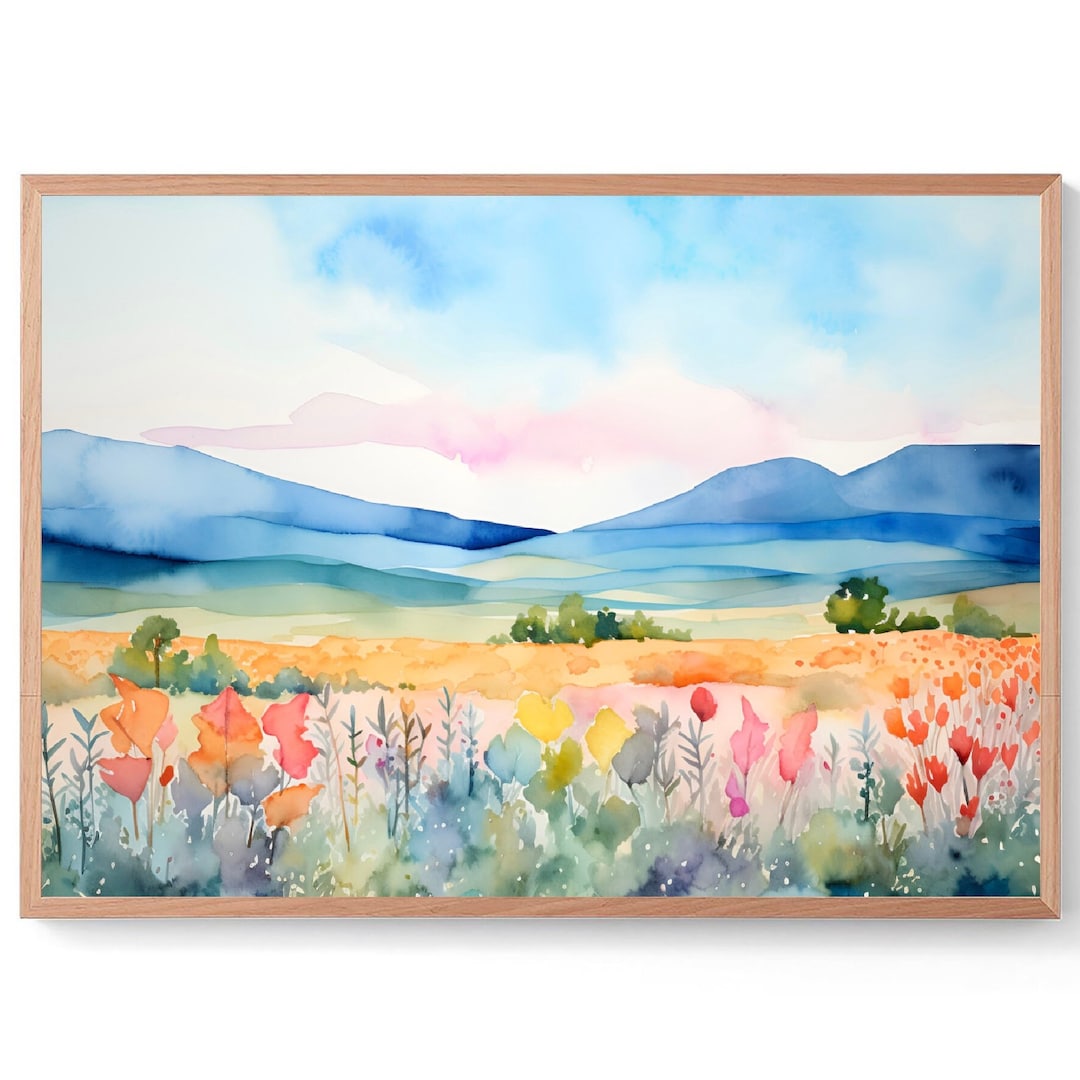 Blue Ridge Painting Blue Ridge Mountains Art Appalachian Mountain Trail ...