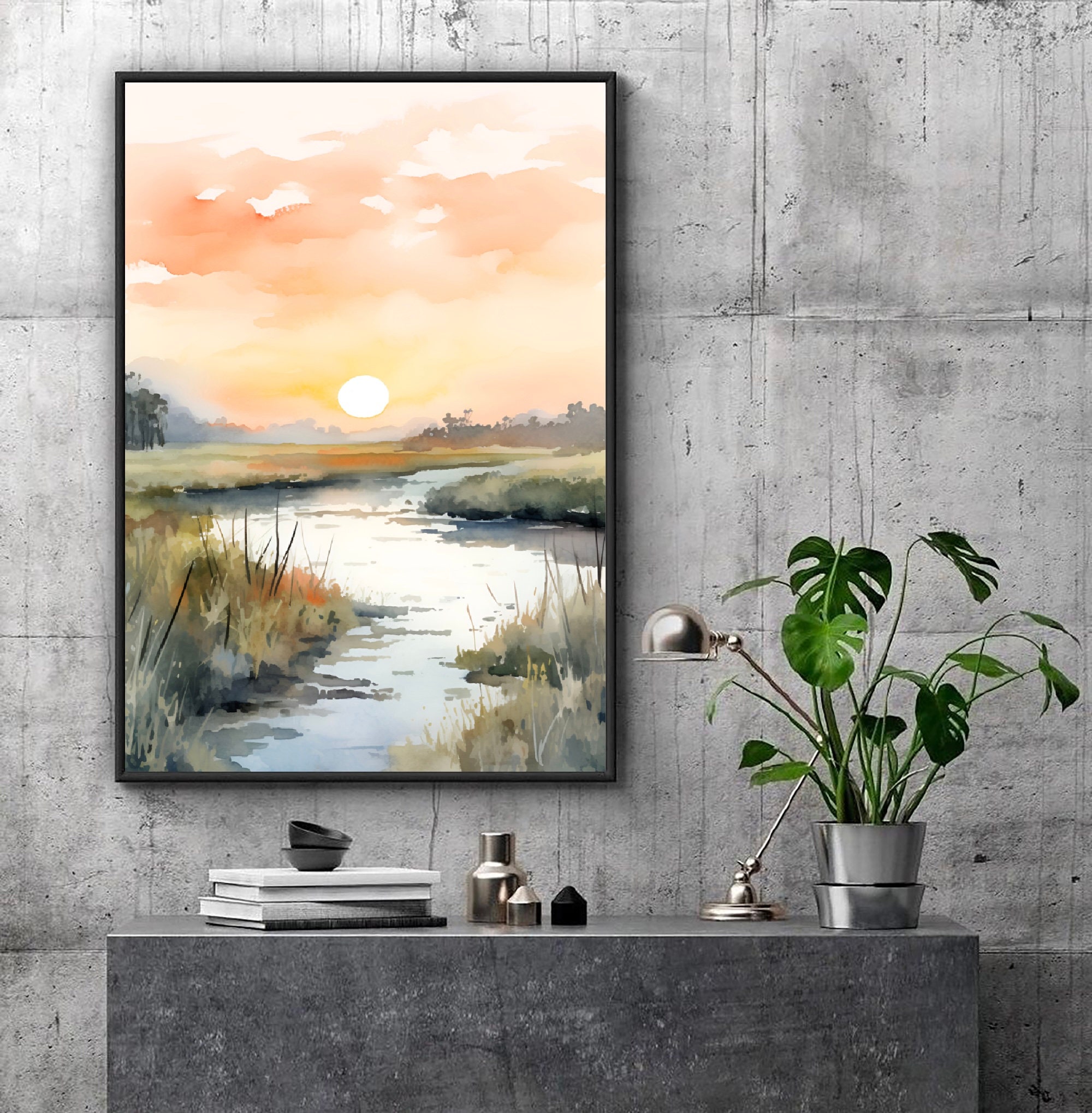 Paluxy River Print Watercolor Painting Landscape Texas Glen Rose Fine ...
