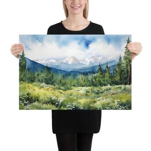 Cheaha Mountain Painting Alabama Watercolor Art Print Appalachian ...