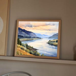 Cimarron River Landscape Painting Oklahoma Watercolor Art Print ...