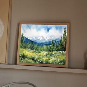 Cheaha Mountain Painting Alabama Watercolor Art Print Appalachian ...